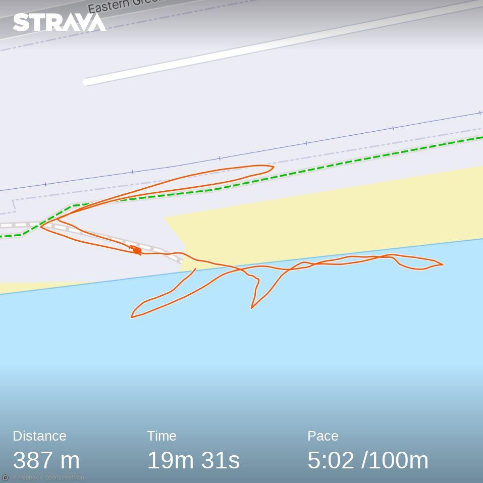 15th June 2022: 387m, 19min 30sec – Open water swim at Longrock beach ...